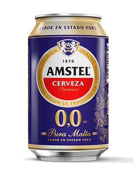 【Comprar Cerveza Amstel 0,0% Lata 33cl 】 barata online🍾