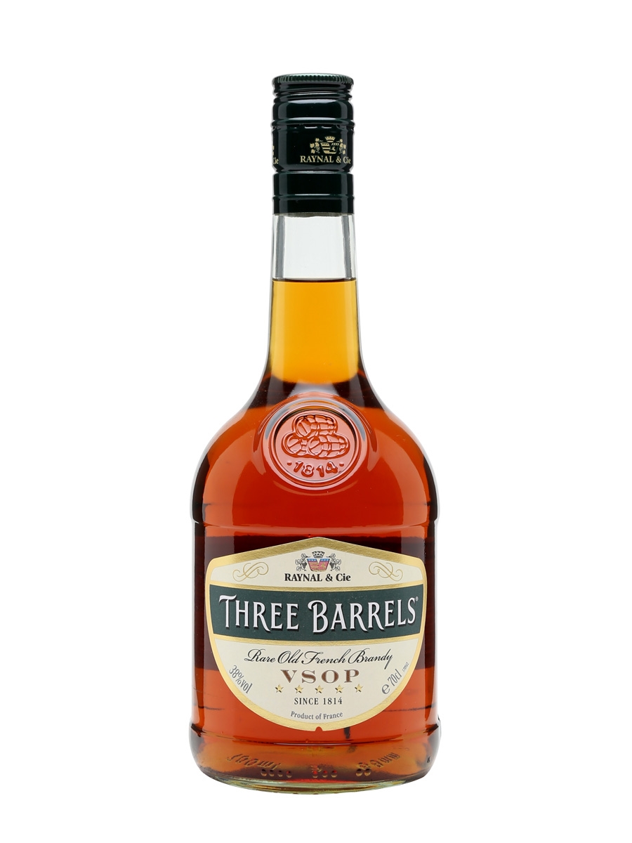 【Comprar Brandy Three Barrels VSOP 】 barato online🍾