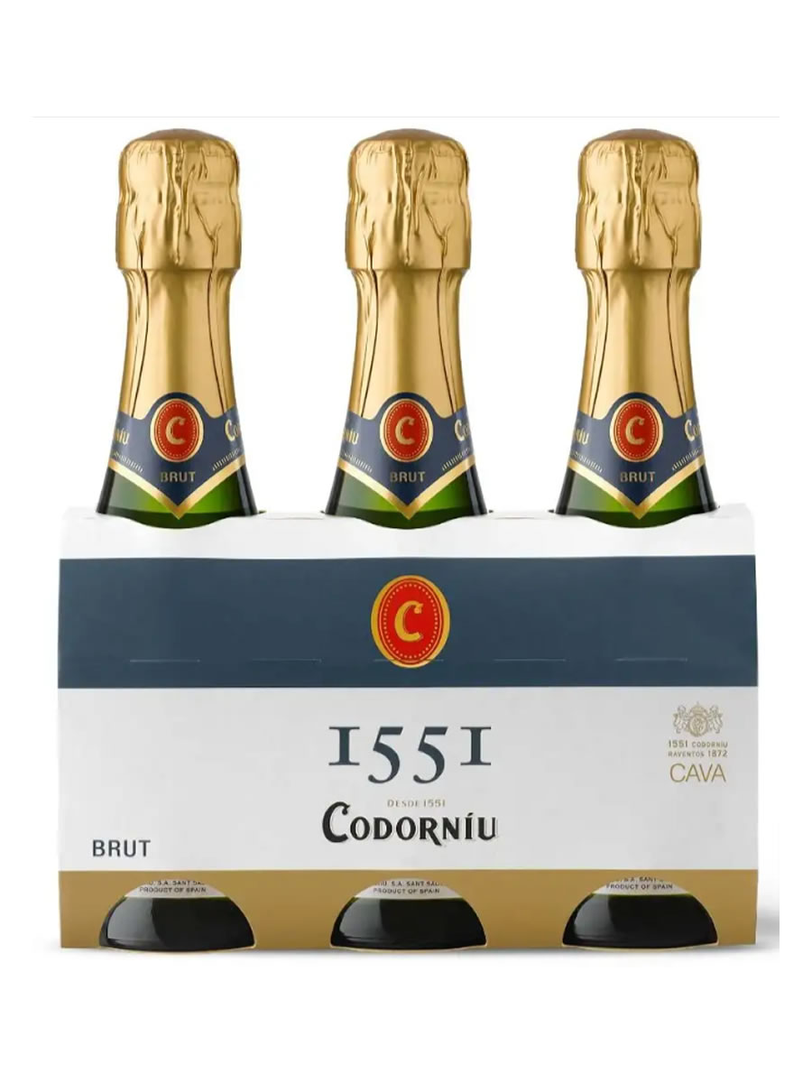 【Comprar Cava Cava Codorníu 1551 Brut Benjamín Pack 3 unidades 】 barato ...