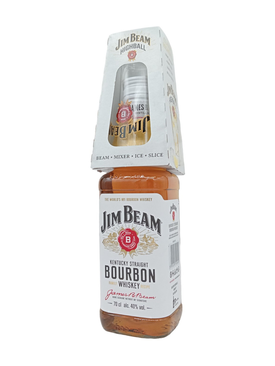 【Comprar Whisky Pack Jim Beam 70cl + 1 Vaso 】 barato online🍾